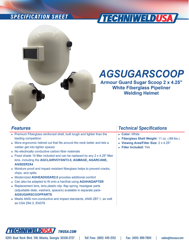 Techniweld - Sugar Scoop | Oz Welding Supplies